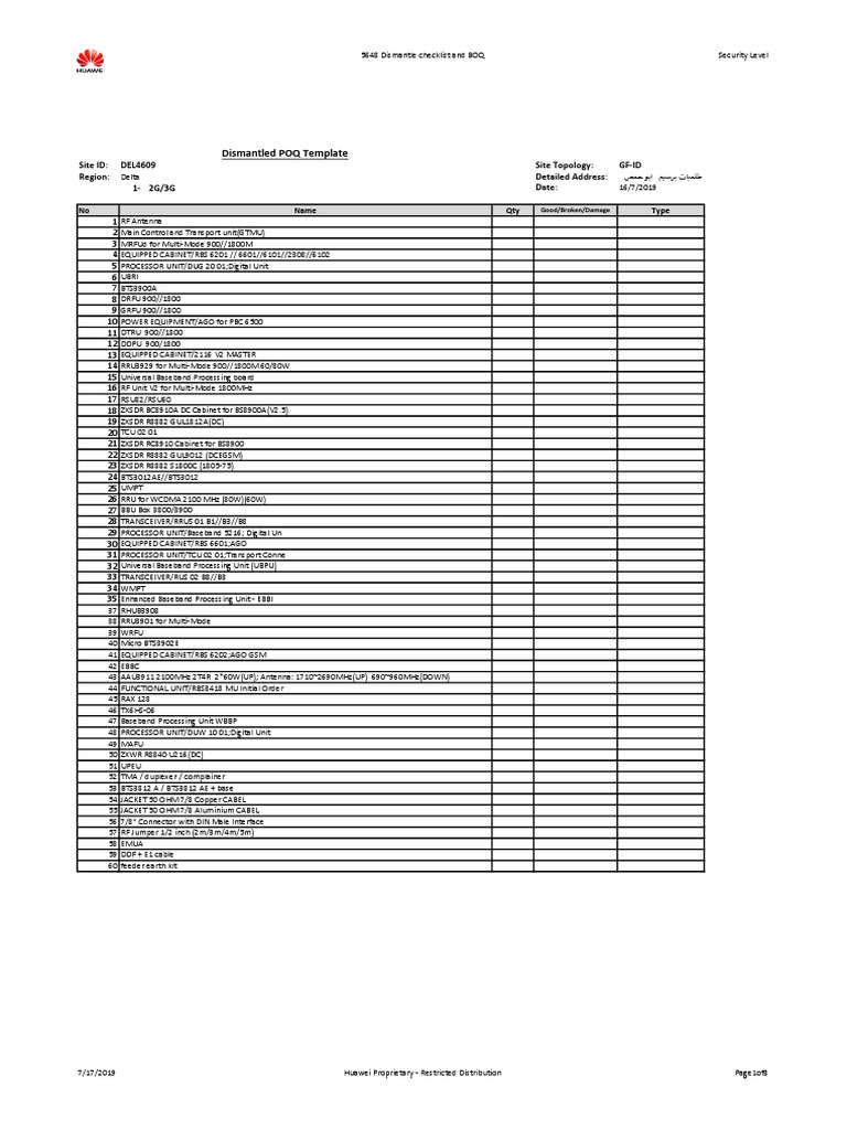 Dismantled POQ Template | PDF | Electronic Engineering | Information ...