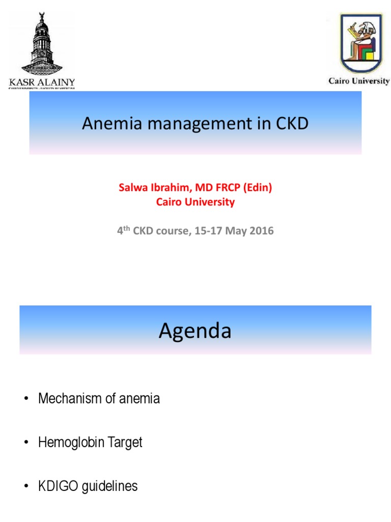 Anemia Management in CKD | PDF | Anemia | Chronic Kidney Disease