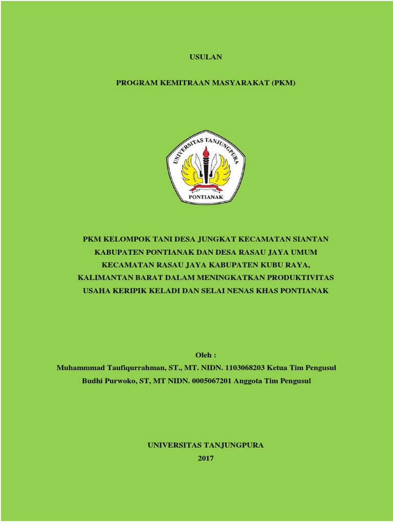 Proposal PKM Kelompok Tani Desa Jungkat | PDF