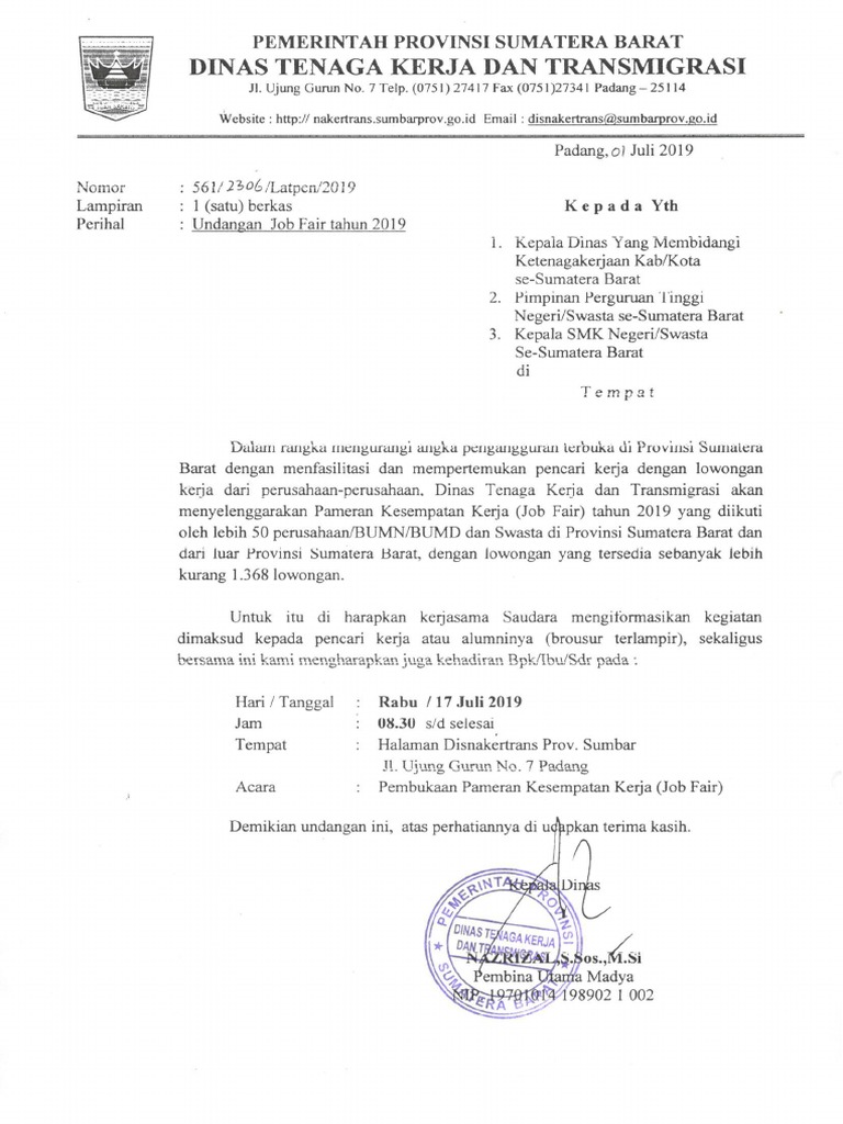 Undangan Job Fair | PDF