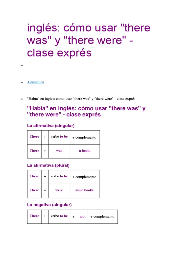 There Was .Were | PDF