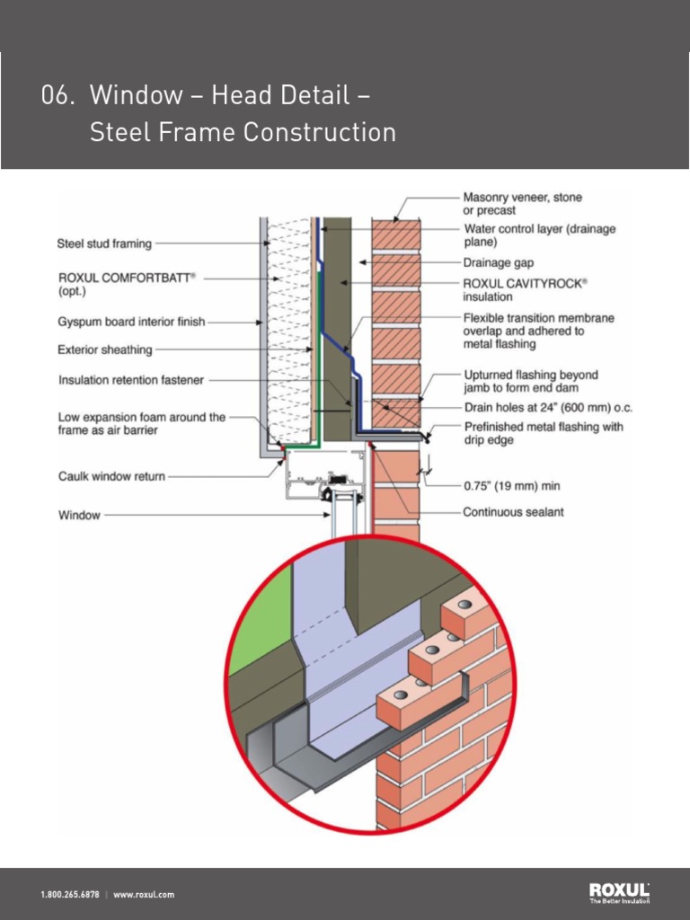 Cavityrock Detail-06 Window Head Detail Techguide | PDF | Building ...