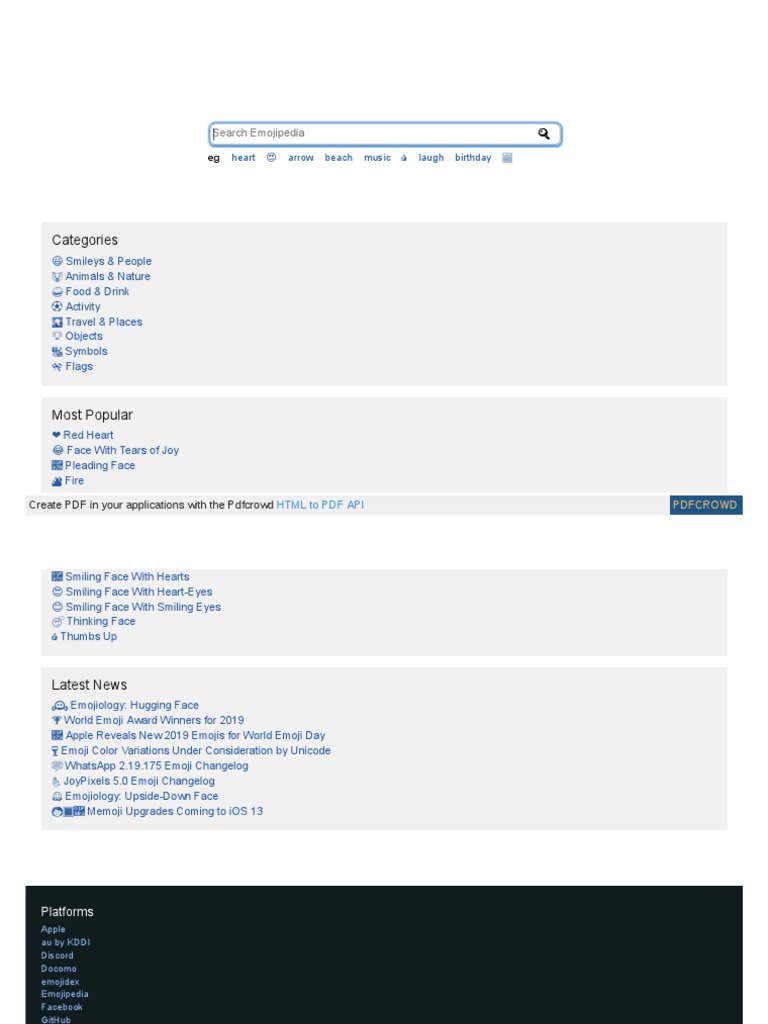 Emojipedia | PDF | Human–Computer Interaction | Software