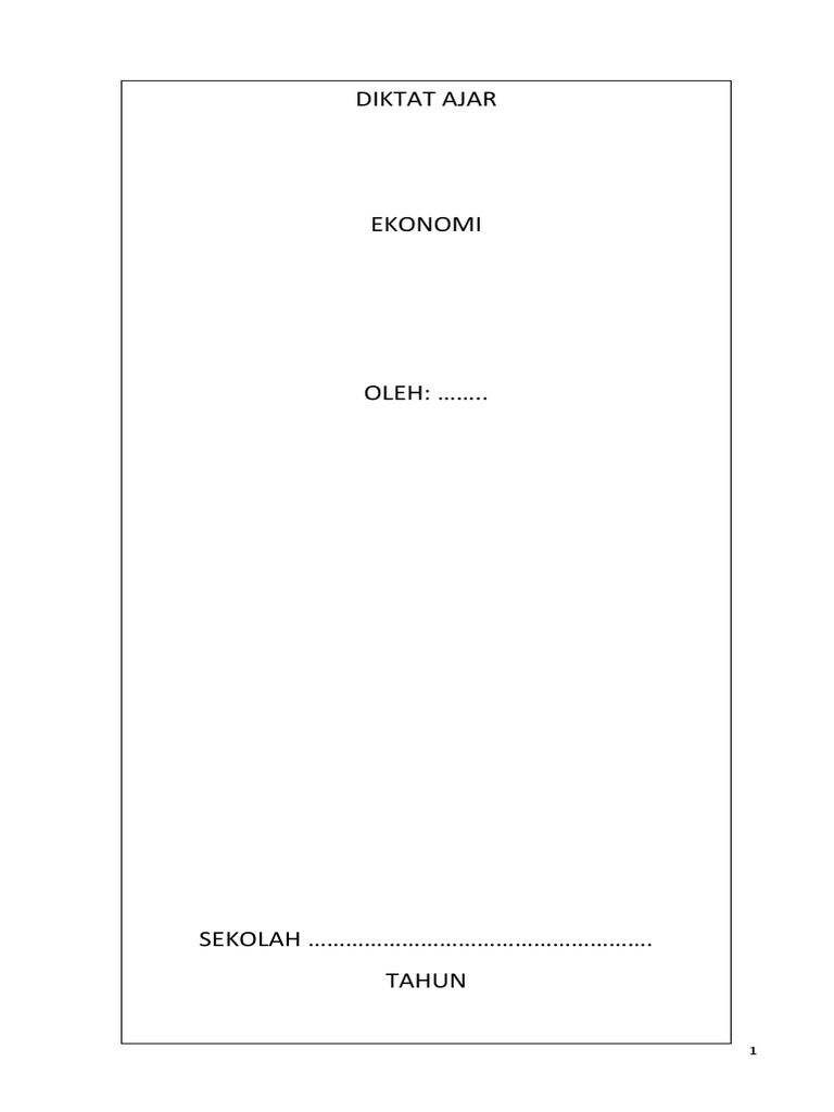 Diktat Contoh | PDF