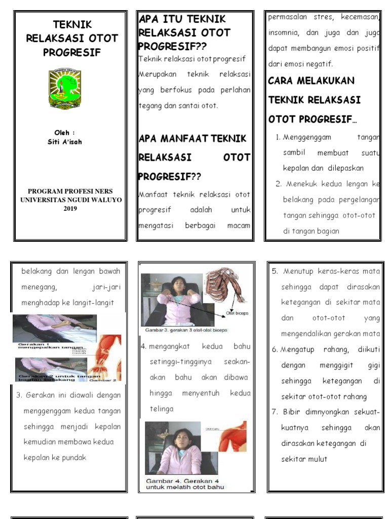 Leaflet Teknik Relaksasi Otot Progresif Print | PDF