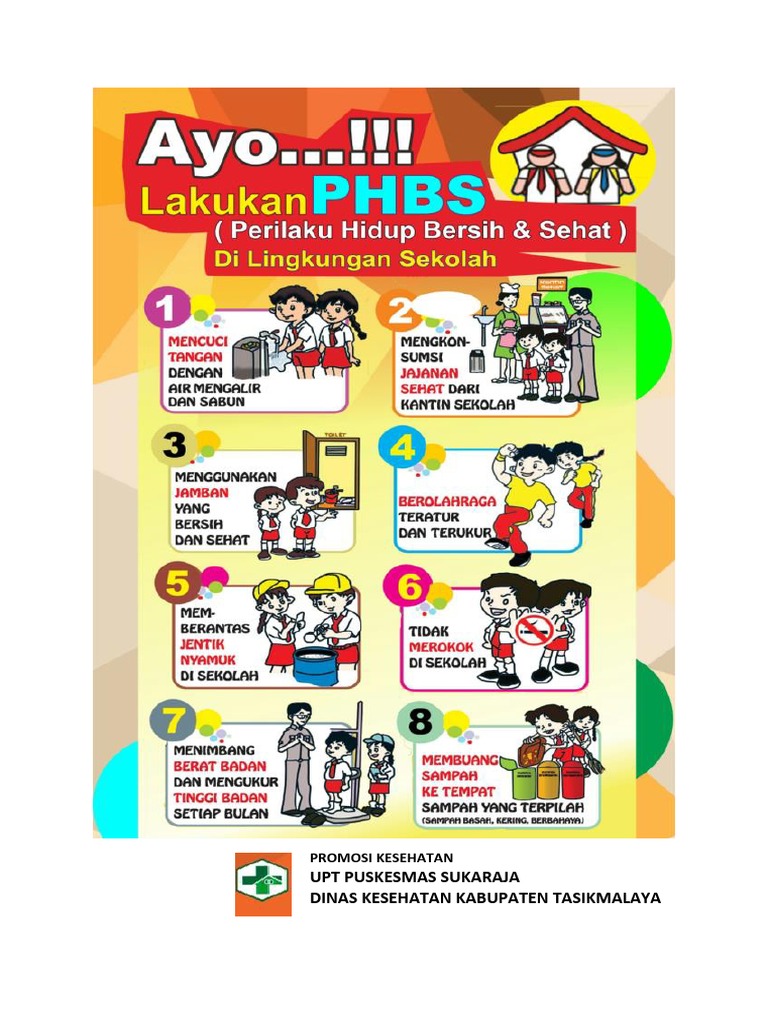Leaflet PHBS Sekolah | PDF