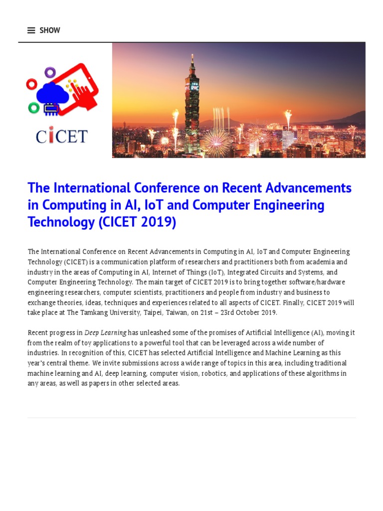 The International Conference On Recent Advancements in Computing in Ai ...