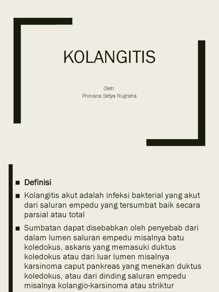 Kolangitis | PDF | Sains & Matematika