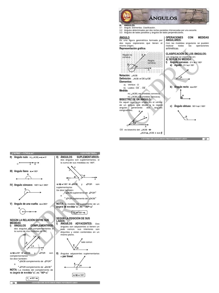 C3 Ángulos | PDF | Ángulo | Geometria clasica