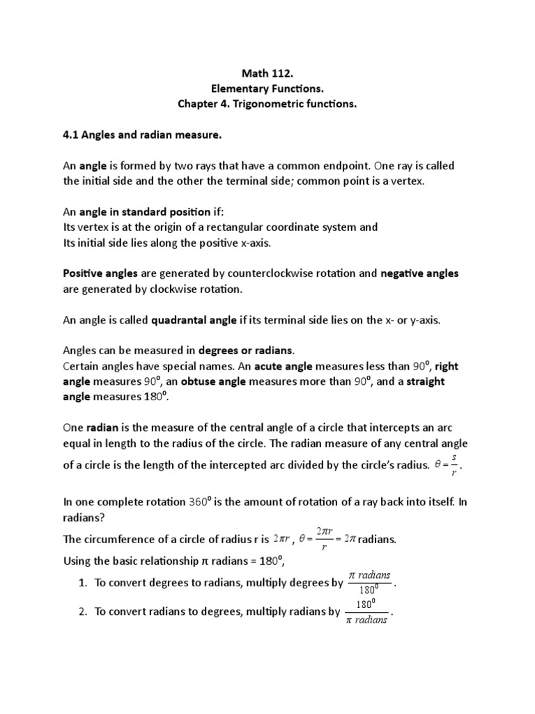Trigonometric functions | PDF | Trigonometric Functions | Sine