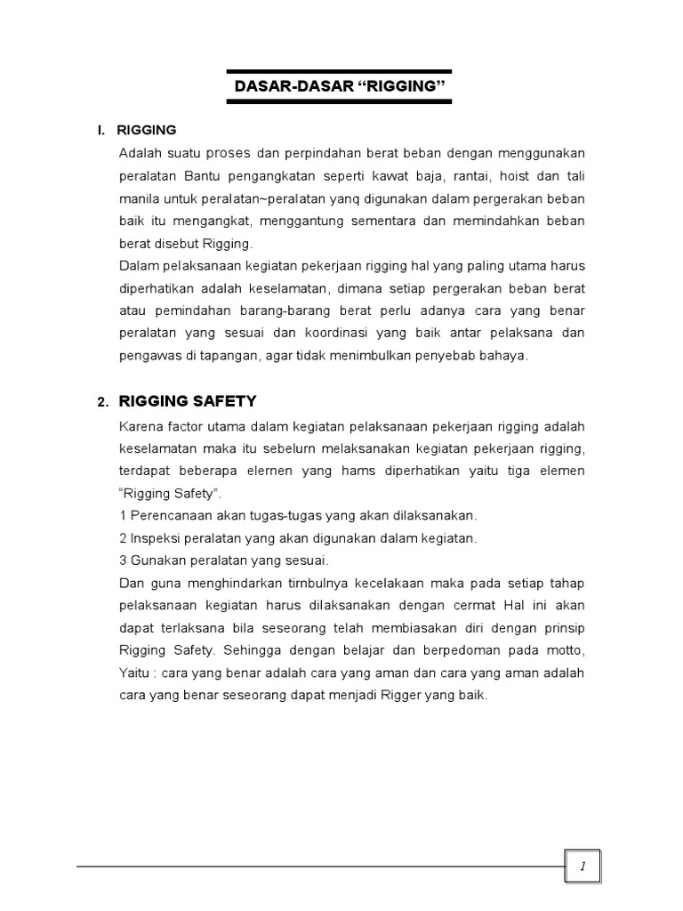 Rigging Fundamentals Pdf