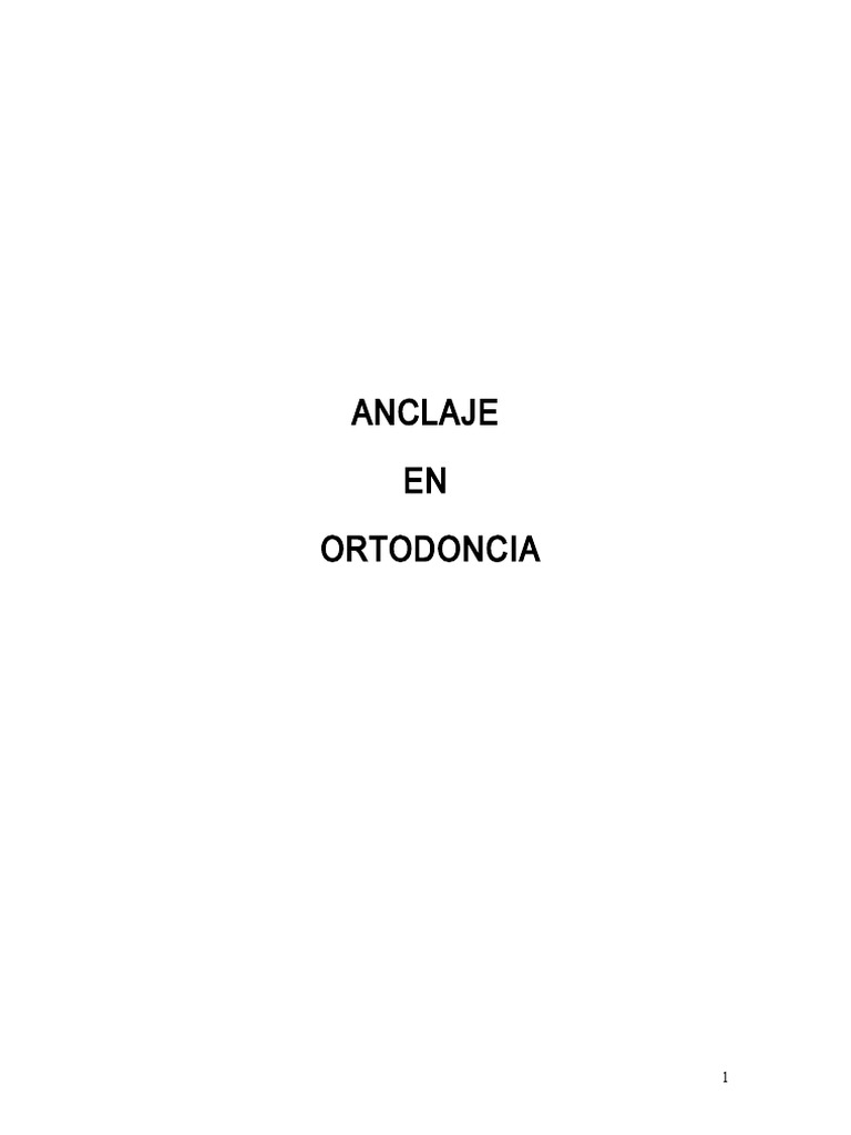 Anclaje Ortodoncico | PDF | Ortodoncia | Hueso