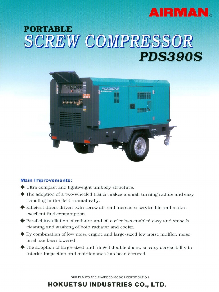 Airman Compressor Pds390s | PDF