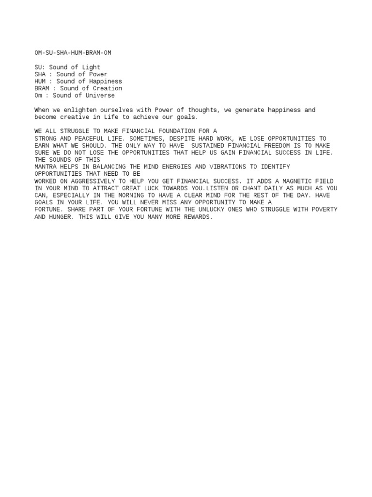 Su Sha Hum Bram | PDF