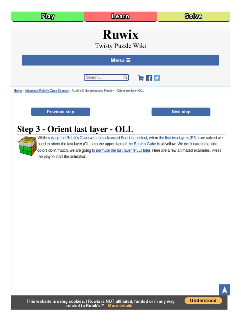 Ruwix Com The Rubiks Cube Advanced Cfop Fridrich Orient The Last Layer ...