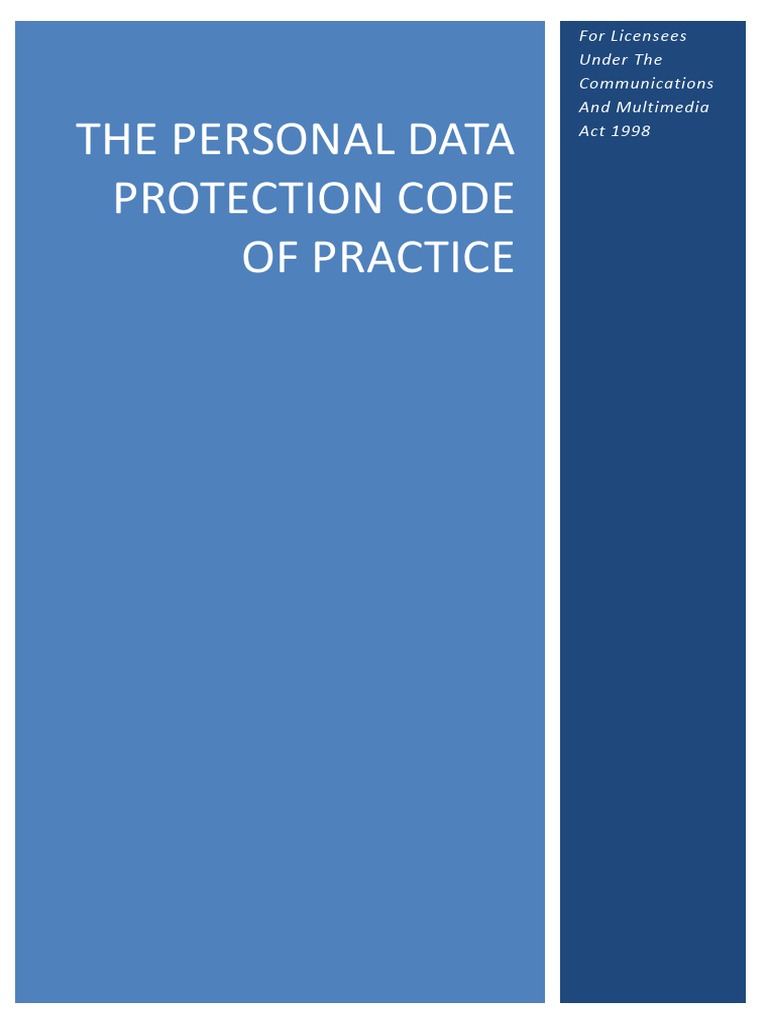 Personal Data Code of Practice | PDF | Personally Identifiable ...