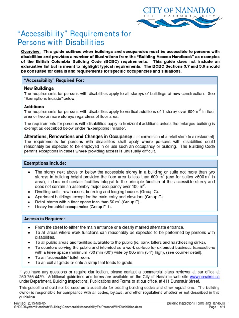 Accessibility For Persons With Disabilities | PDF | Accessibility