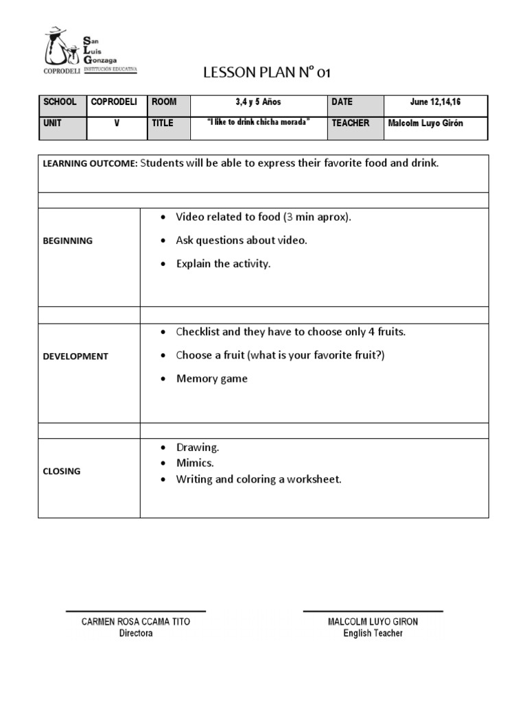 Lesson Plan #01: Learning Outcome | PDF | Pedagogy | Behavior Modification
