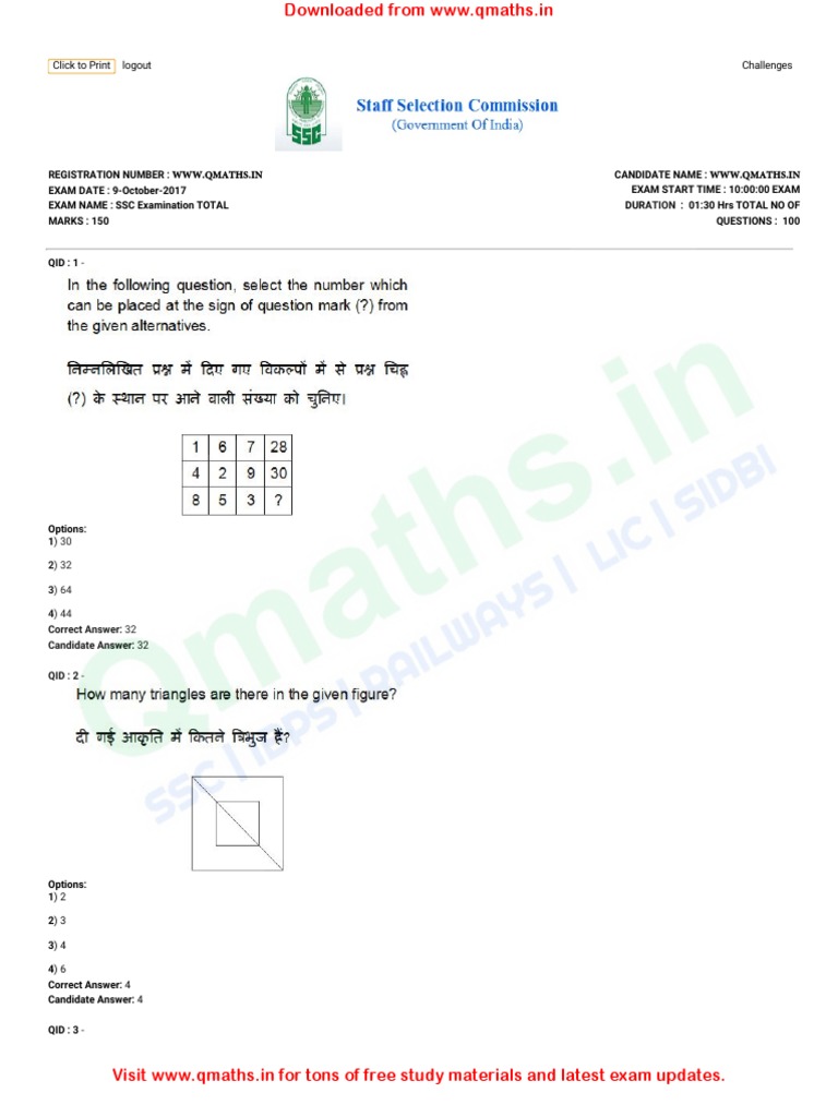 09oct s1 (WWW - Qmaths.in) | PDF | Percentage | Poverty
