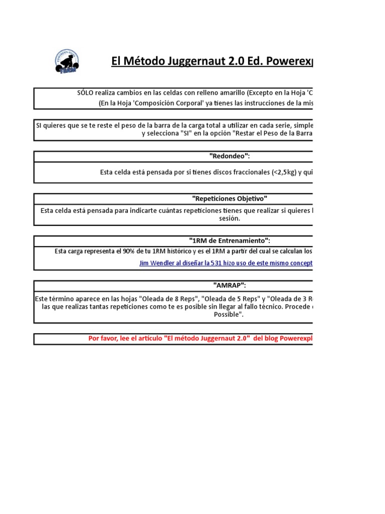 Método Juggernaut 2.0 Ed Powerexplosive | PDF | Aficiones | Deportes ...