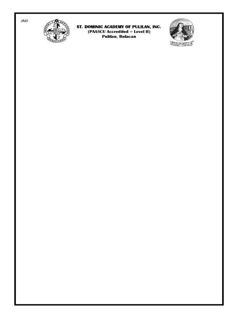 St. Dominic Academy of Pulilan, Inc. (PAASCU Accredited - Level II ...