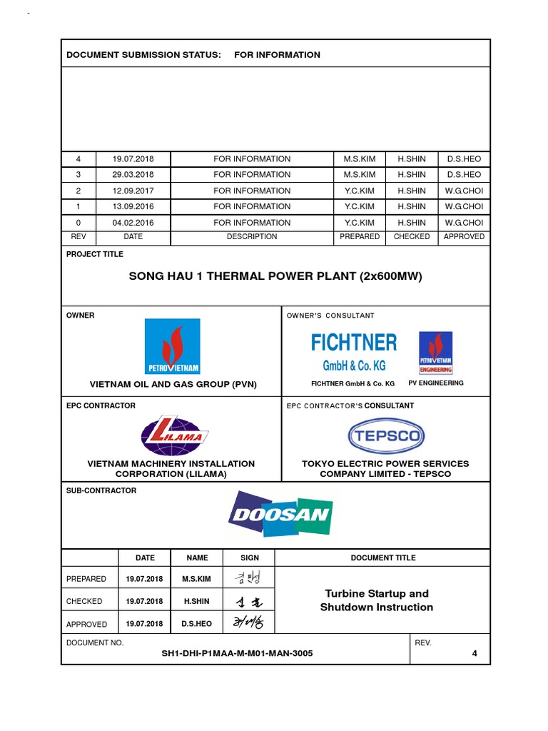 Turbine Start Up | PDF | Turbine | Power Station