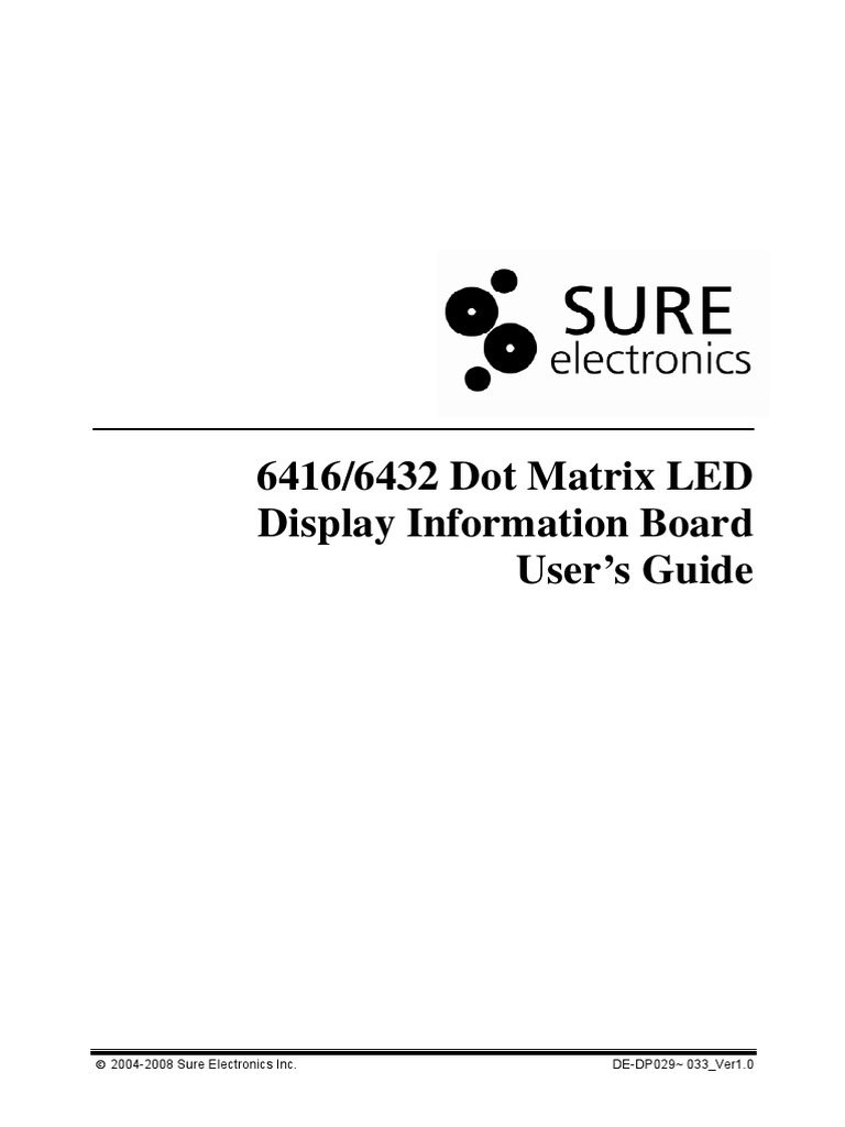 Dot Matrik 16x64 PDF | PDF | Light Emitting Diode | Electronics