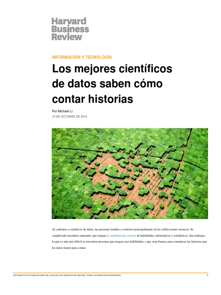 Los Mejores Científicos de Datos Saben Cómo Contar Historias | PDF ...