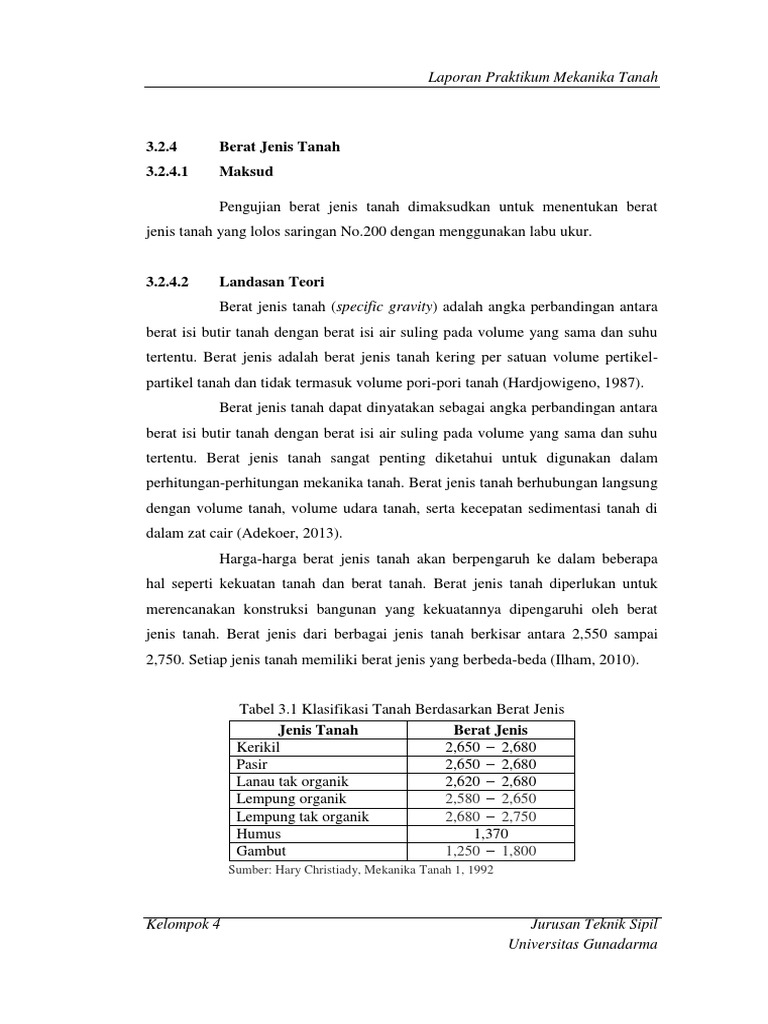 Berat Jenis Tanah | PDF