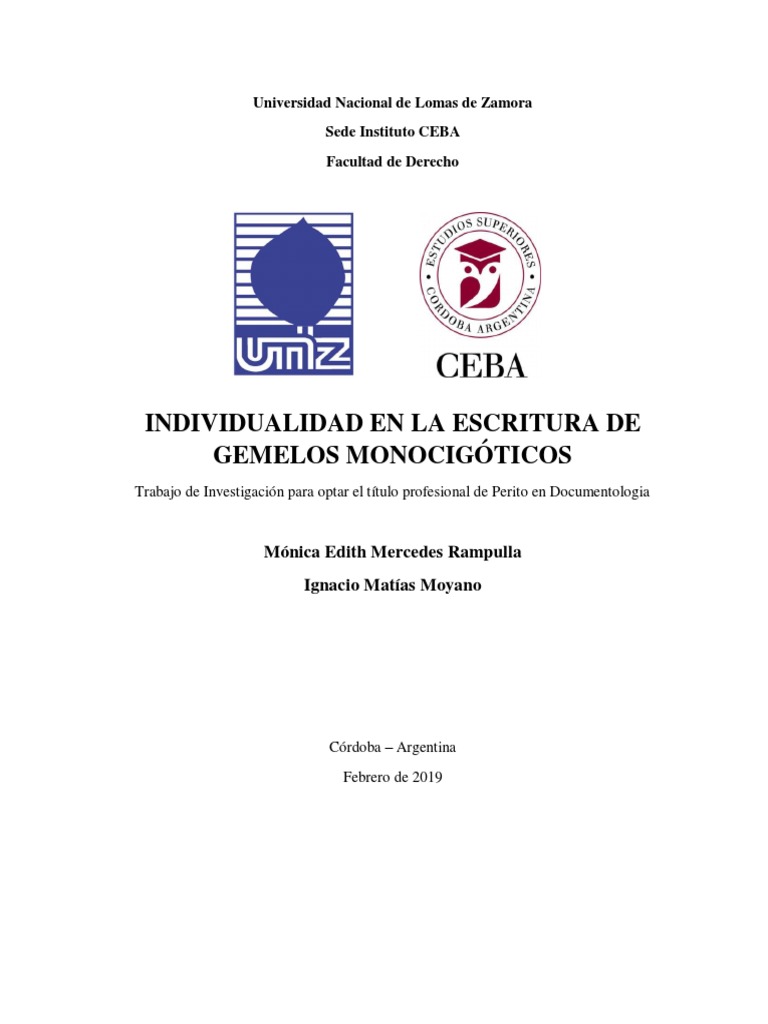 Individualidad en La Escritura de Gemelos Monocigoticos | PDF | Gemelo ...