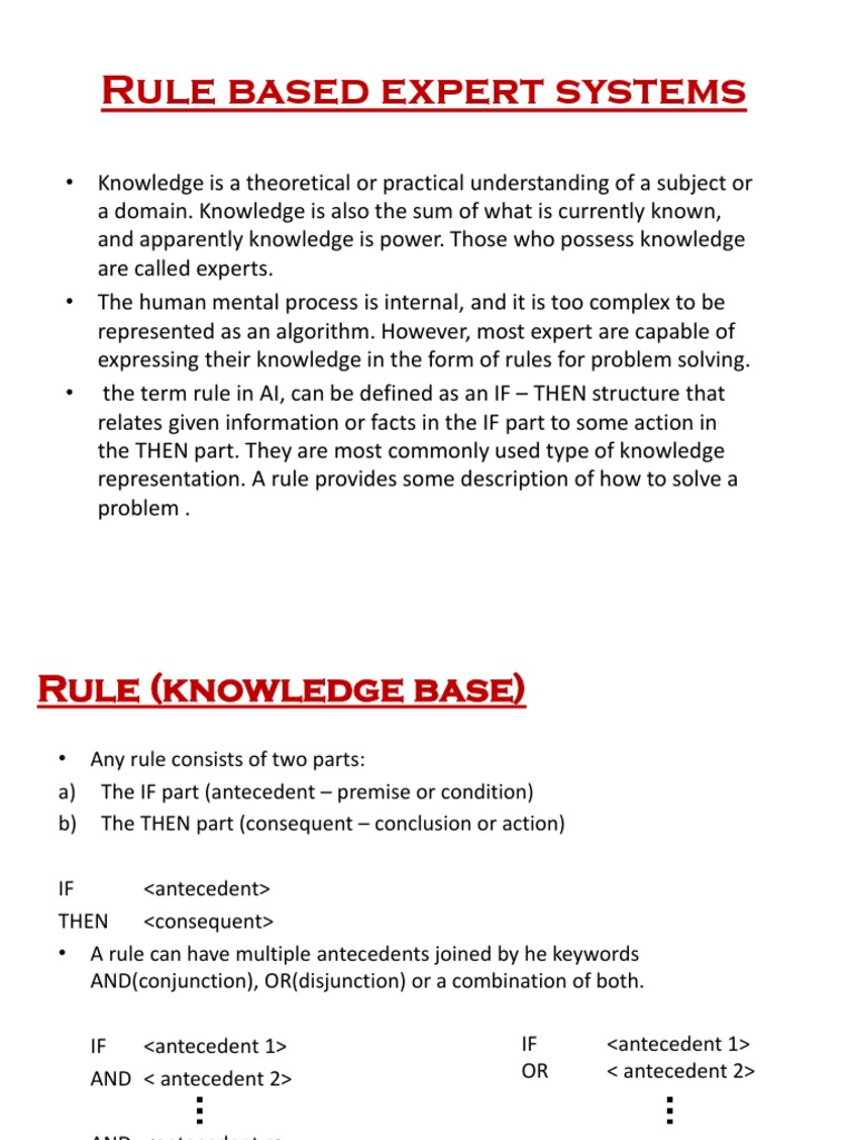 Rule Based Expert Systems | PDF | Knowledge Representation And ...