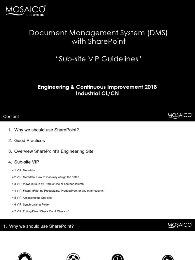 Document Management System (DMS) With Sharepoint "Sub-Site Vip ...