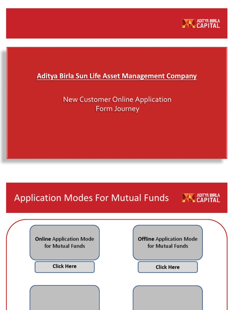 ABSLAMC Online Mutual Fund Application Guide | PDF