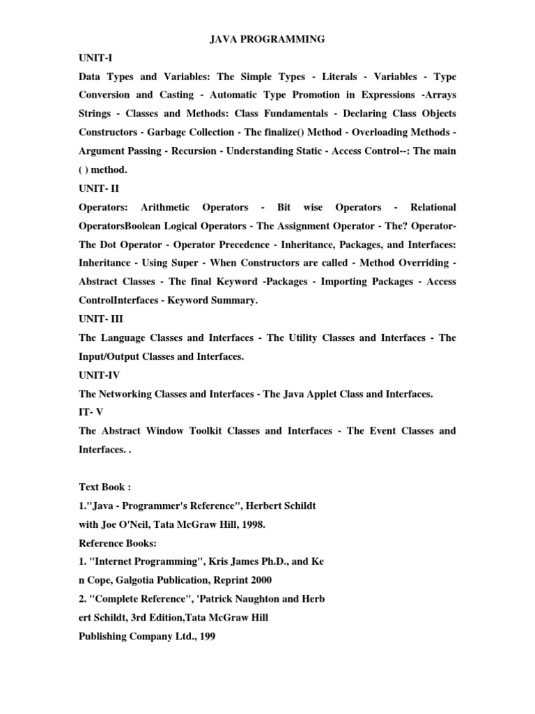 Java Study Material | PDF | Method (Computer Programming) | Inheritance ...