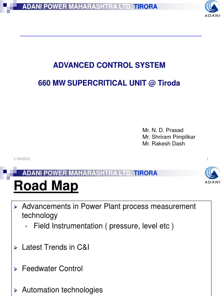 Advanced Control System 660 MW Supercritical Unit at Tiroda: Mr. N. D ...