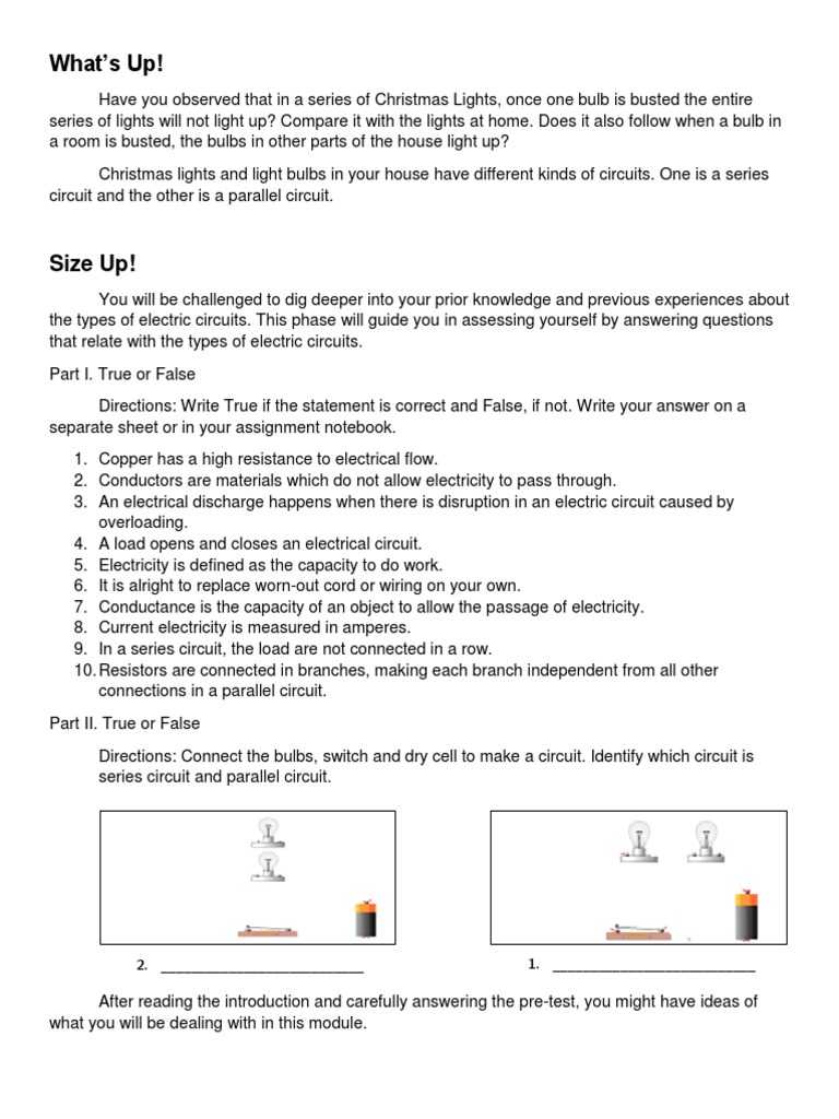 Types of Electrical Circuits | PDF | Series And Parallel Circuits ...