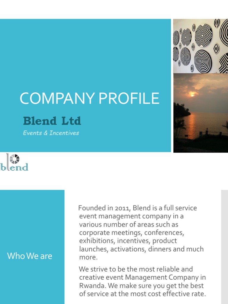 Blend Company Profile - Updated102016 | PDF | Rwanda | Brand