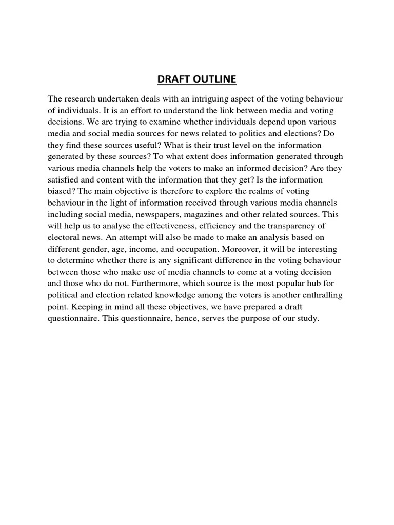 Media Influence on Voting Behavior Analysis | PDF | Politics | Self ...