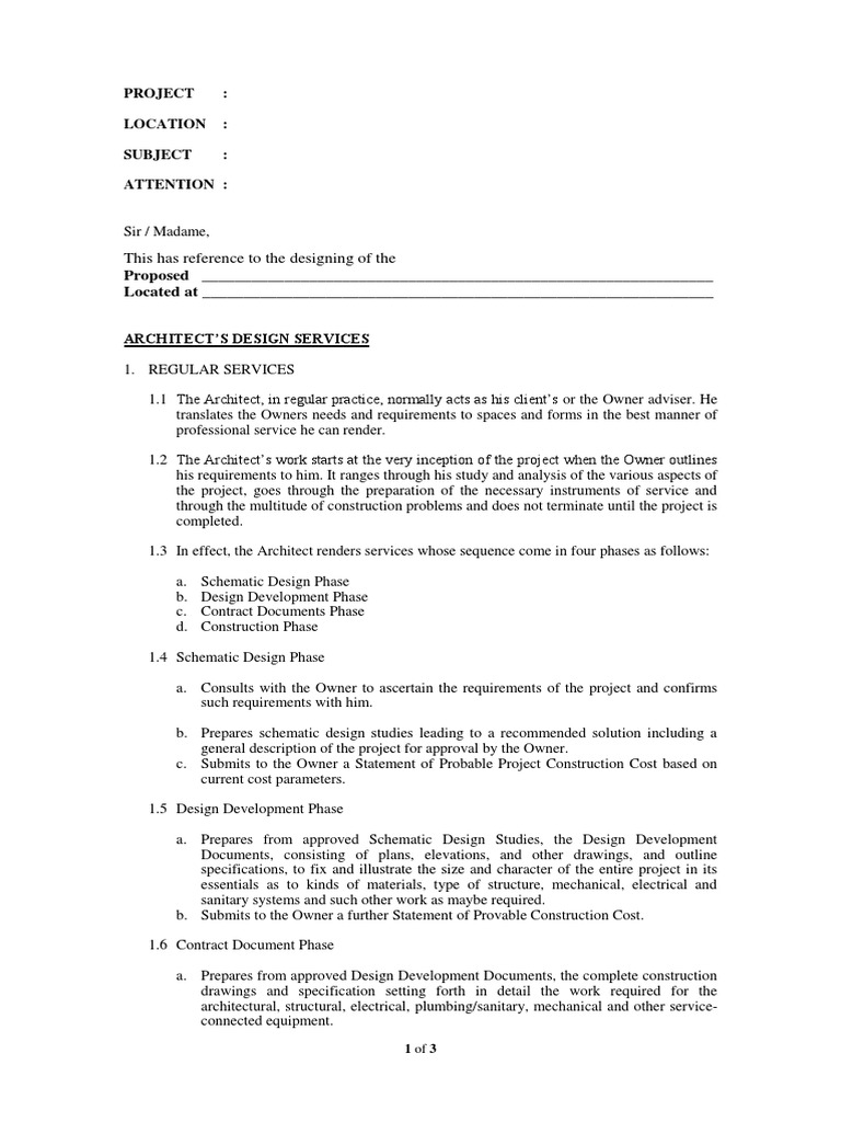 Financial Proposal Sample | General Contractor | Specification ...