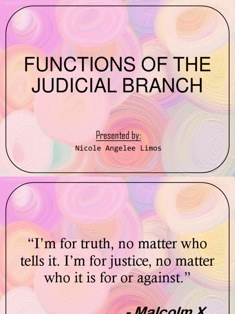 Functions of Judicial Branch | PDF | Judiciaries | Supreme Courts