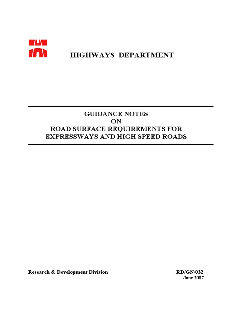 Highway Deptt Book | Download Free PDF | Road Surface | Road