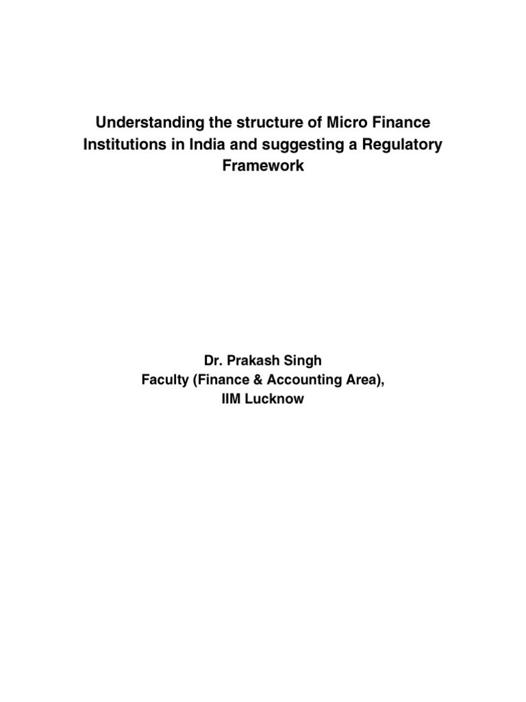 Report 24 PDF | PDF | Microfinance | Financial Inclusion