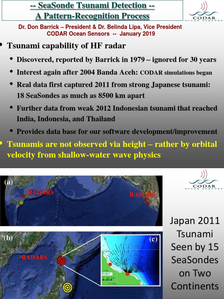 SeaSonde Tsunami Detection Techniques | PDF | Tsunami | Radar