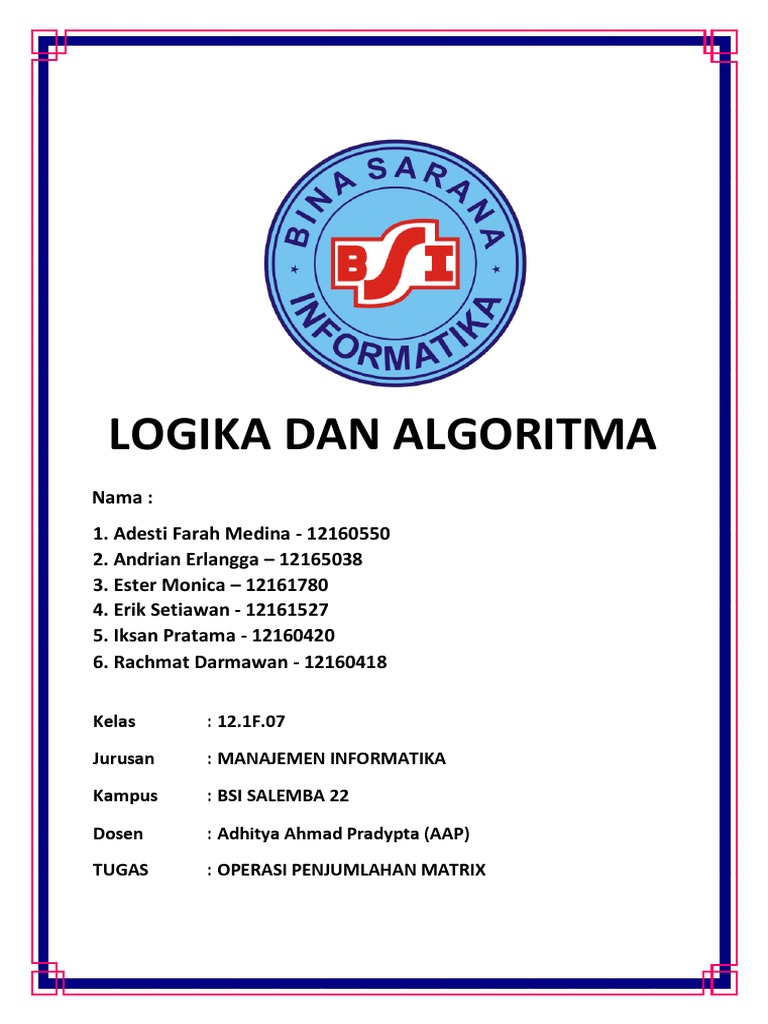 Logika Dan Algoritma | PDF