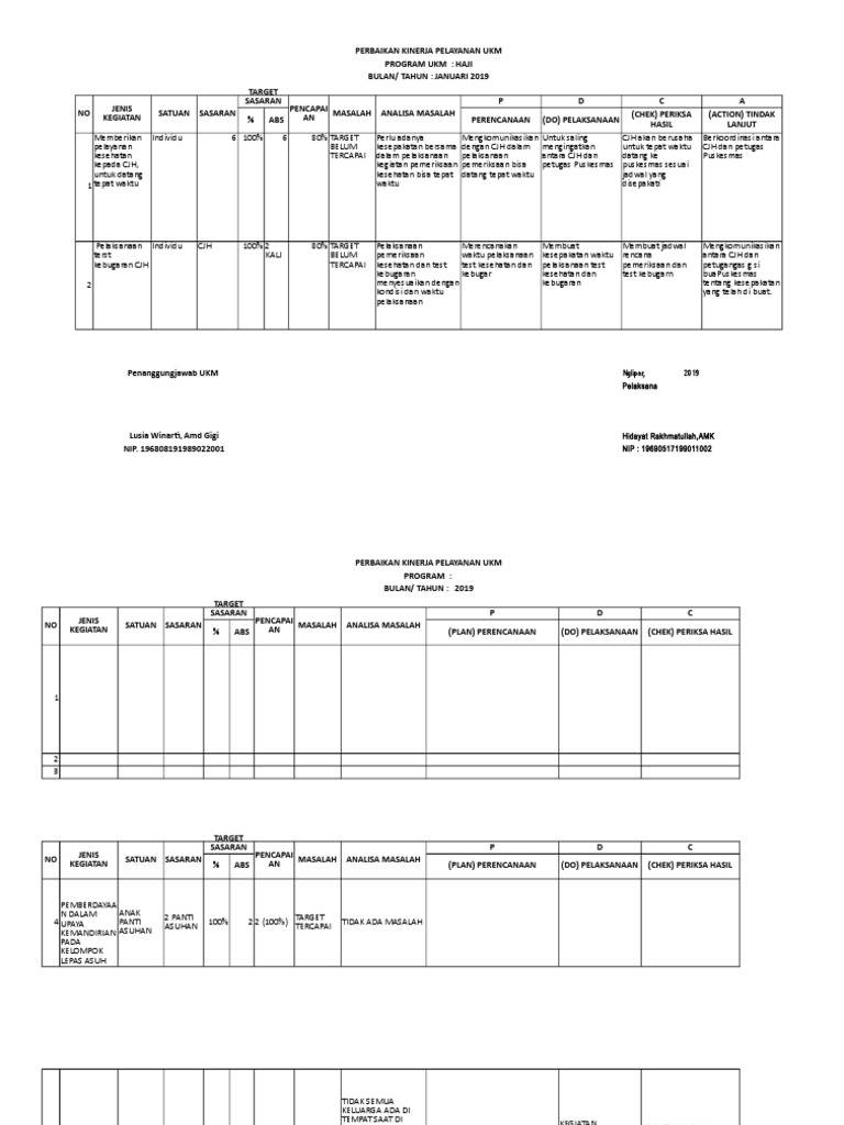 Pdca-Perkesmas | PDF