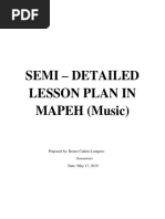 Elements of Music Lesson Plan | PDF | Singing | Pedagogy