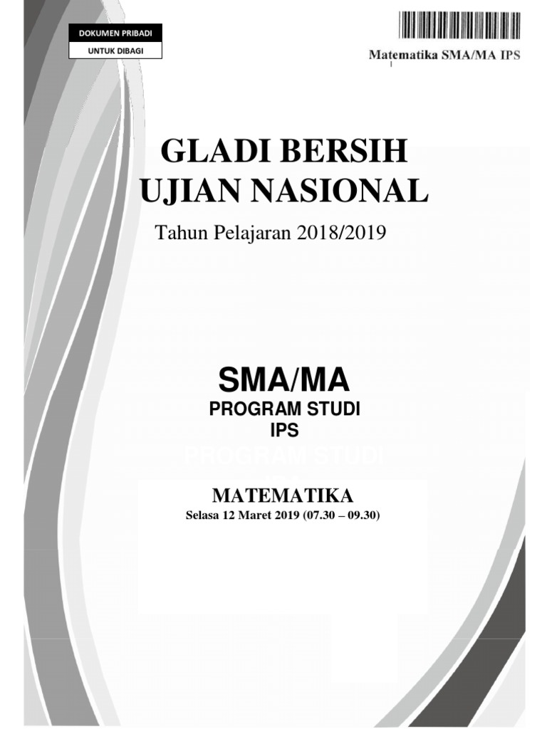 Gladi Bersih Unbk Mat Ips PDF | PDF