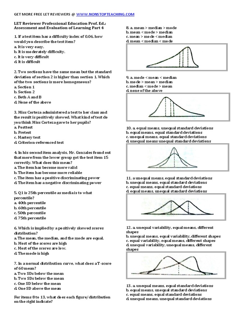 LET Reviewer Professional Education Prof. Ed.: Assessment and ...