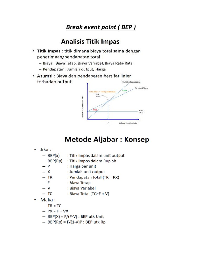 Break Event Point | PDF
