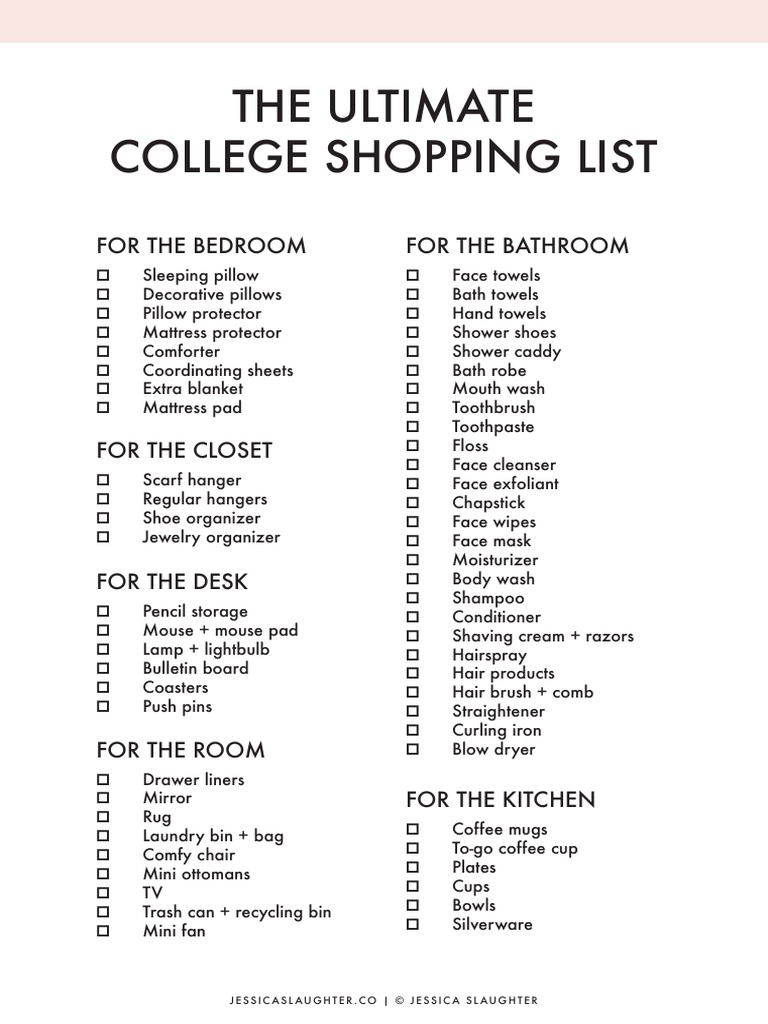 The Ultimate College Shopping List 1 | PDF | Home | Nature